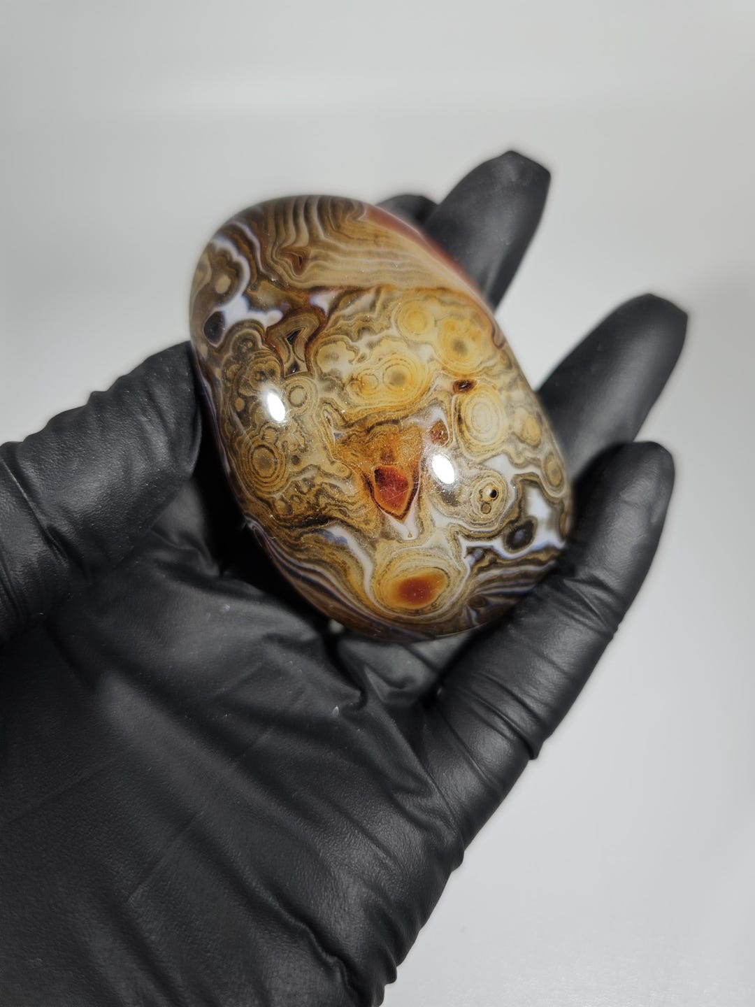 Sardonyx Palm Stone - Etsy