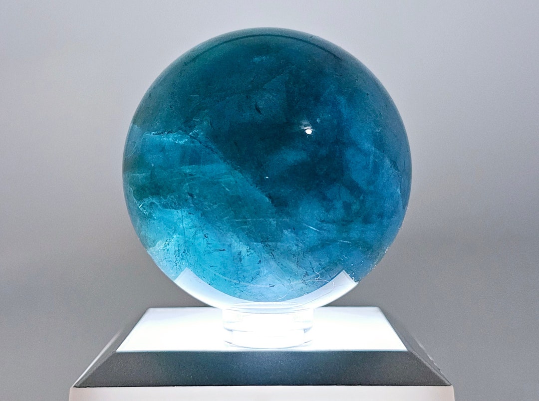 52mm Blue Fluorite Sphere - Etsy
