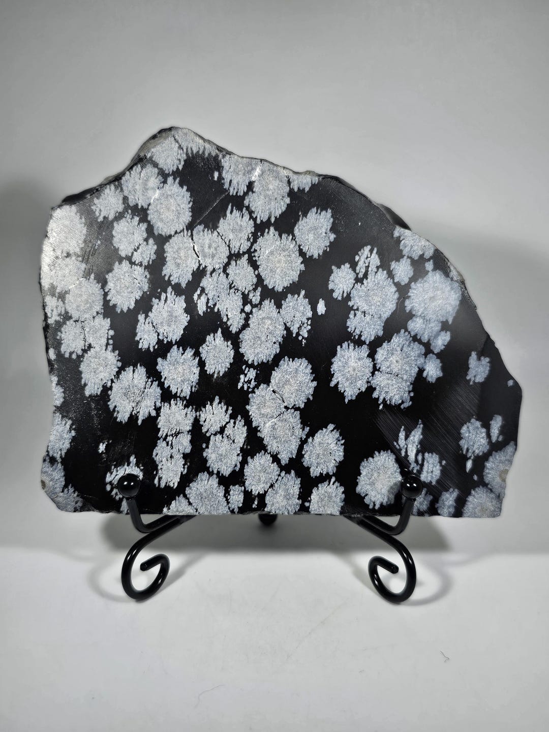 Snowflake Obsidian Slab - Etsy