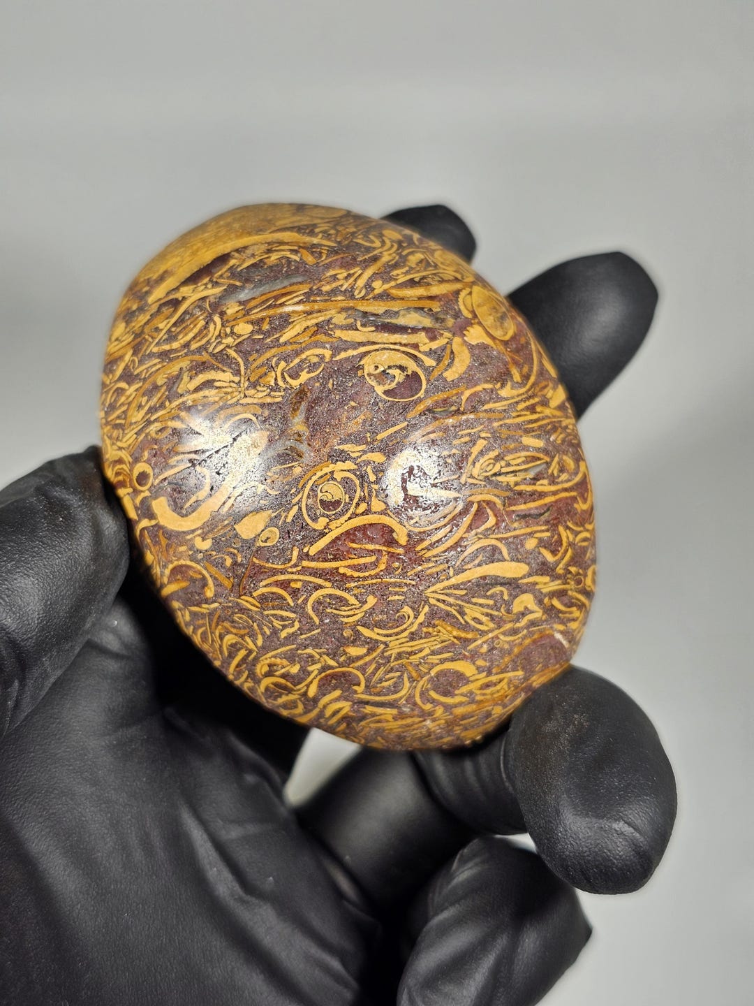 Calligraphy Jasper Palm Stone - Etsy