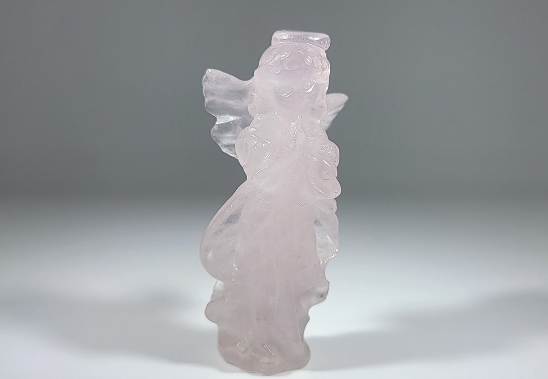 Beautiful Rose Quartz Praying Angel Carving - Etsy
