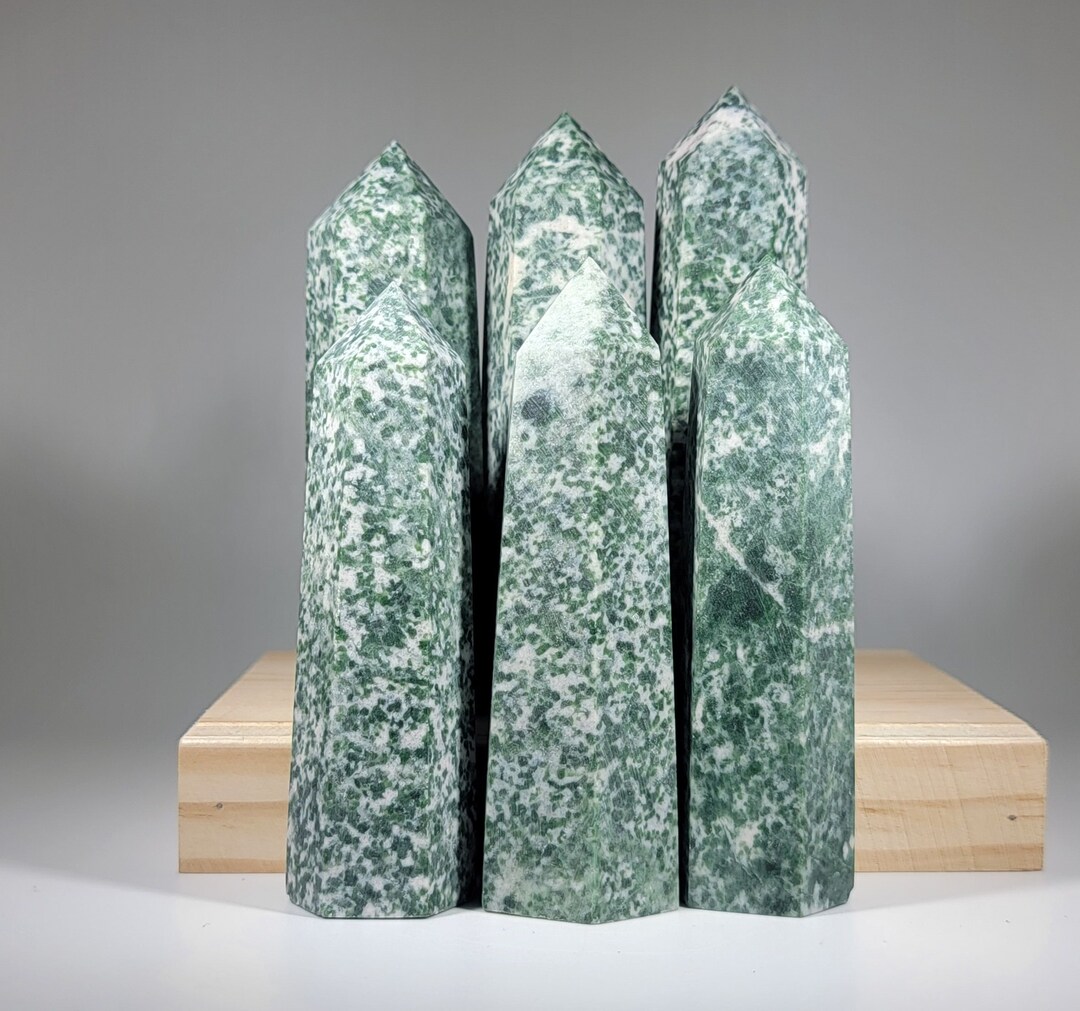 Your Choice Green Spot Jasper Tower - Etsy