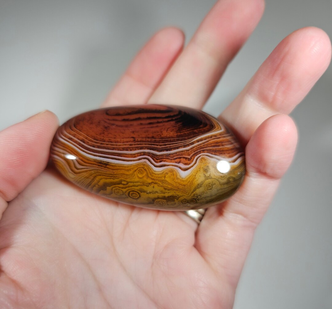 Sardonyx Palm Stone - Etsy
