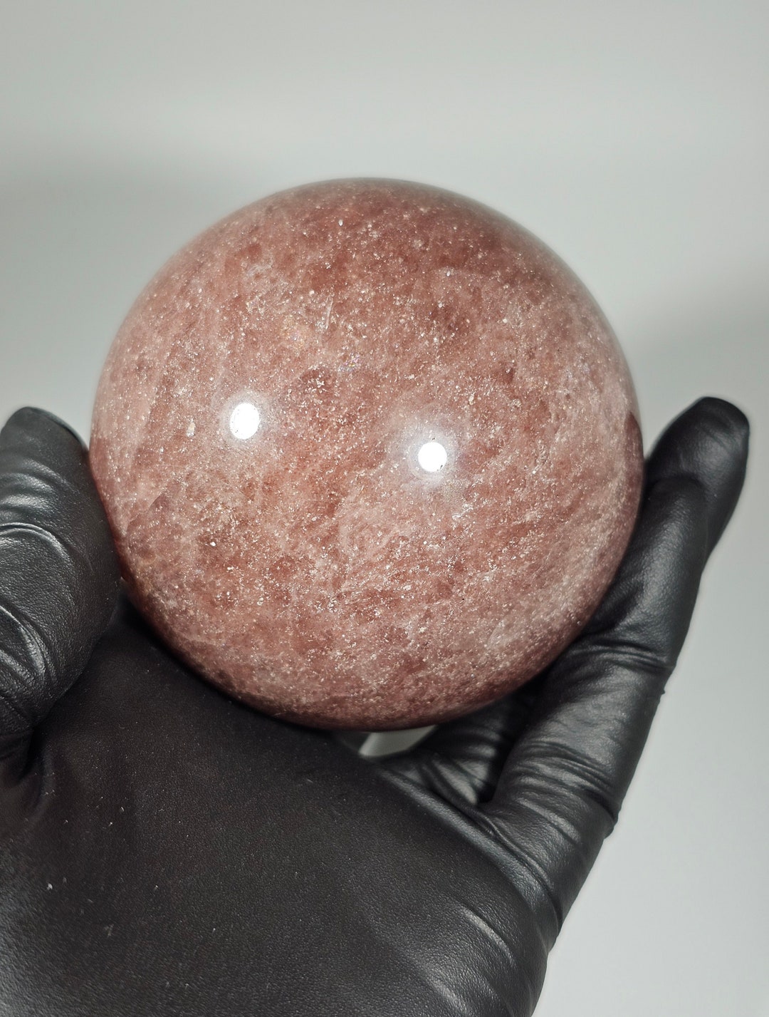 68mm Strawberry Quartz Sphere - Etsy