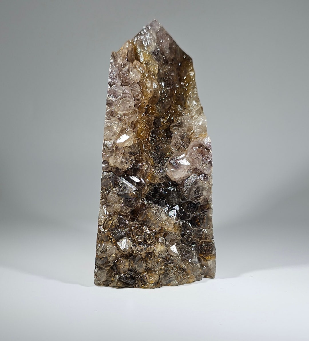 Golden Titanium Rutile in Quartz Cluster Tower - Etsy