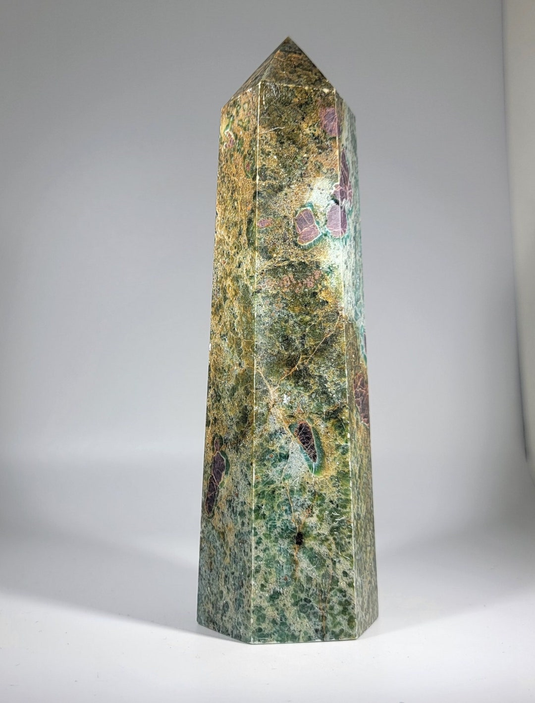 6" Ruby in Fuchsite Tower - Etsy