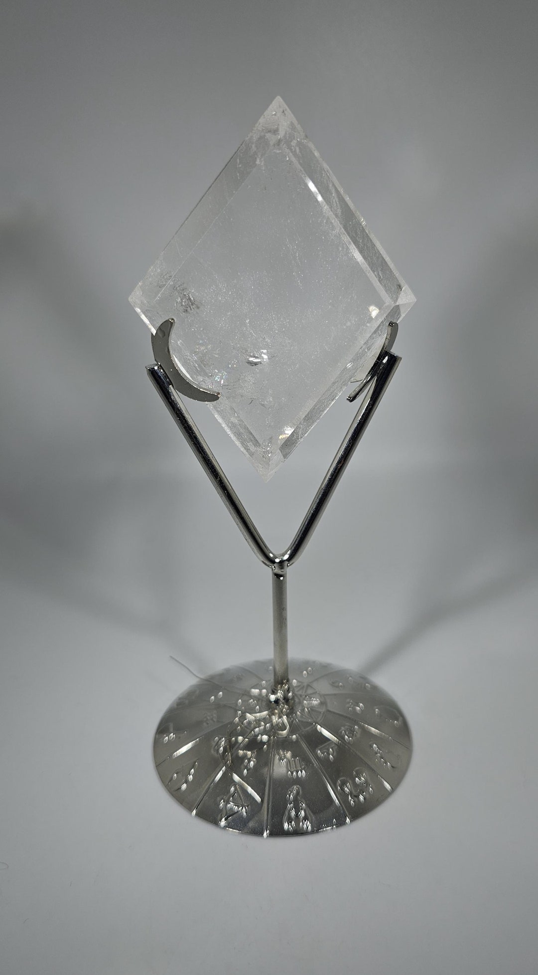Clear Quartz Diamond With Stand - Etsy