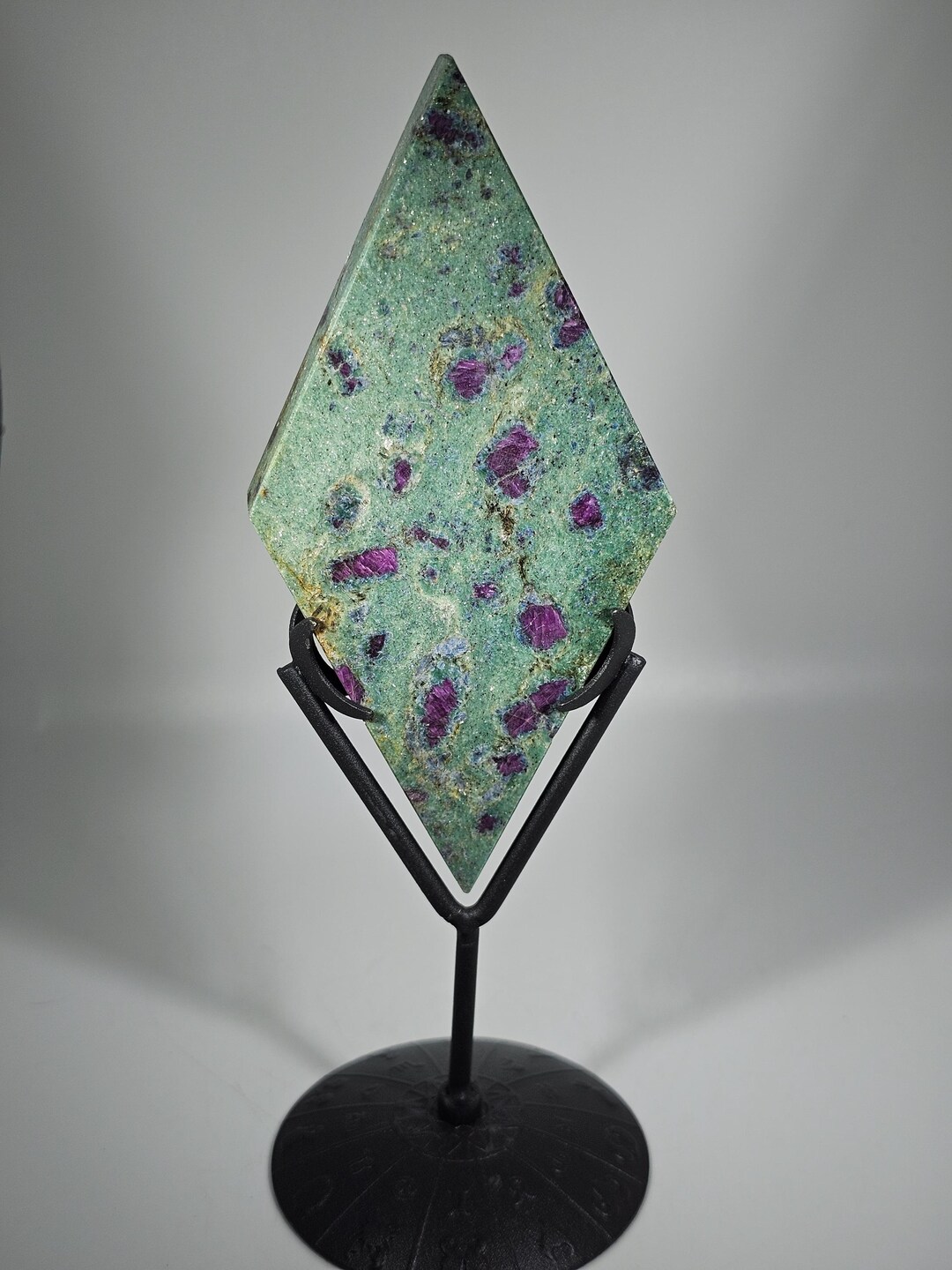 Ruby in Fuchsite Diamond With Stand UV Reactive - Etsy