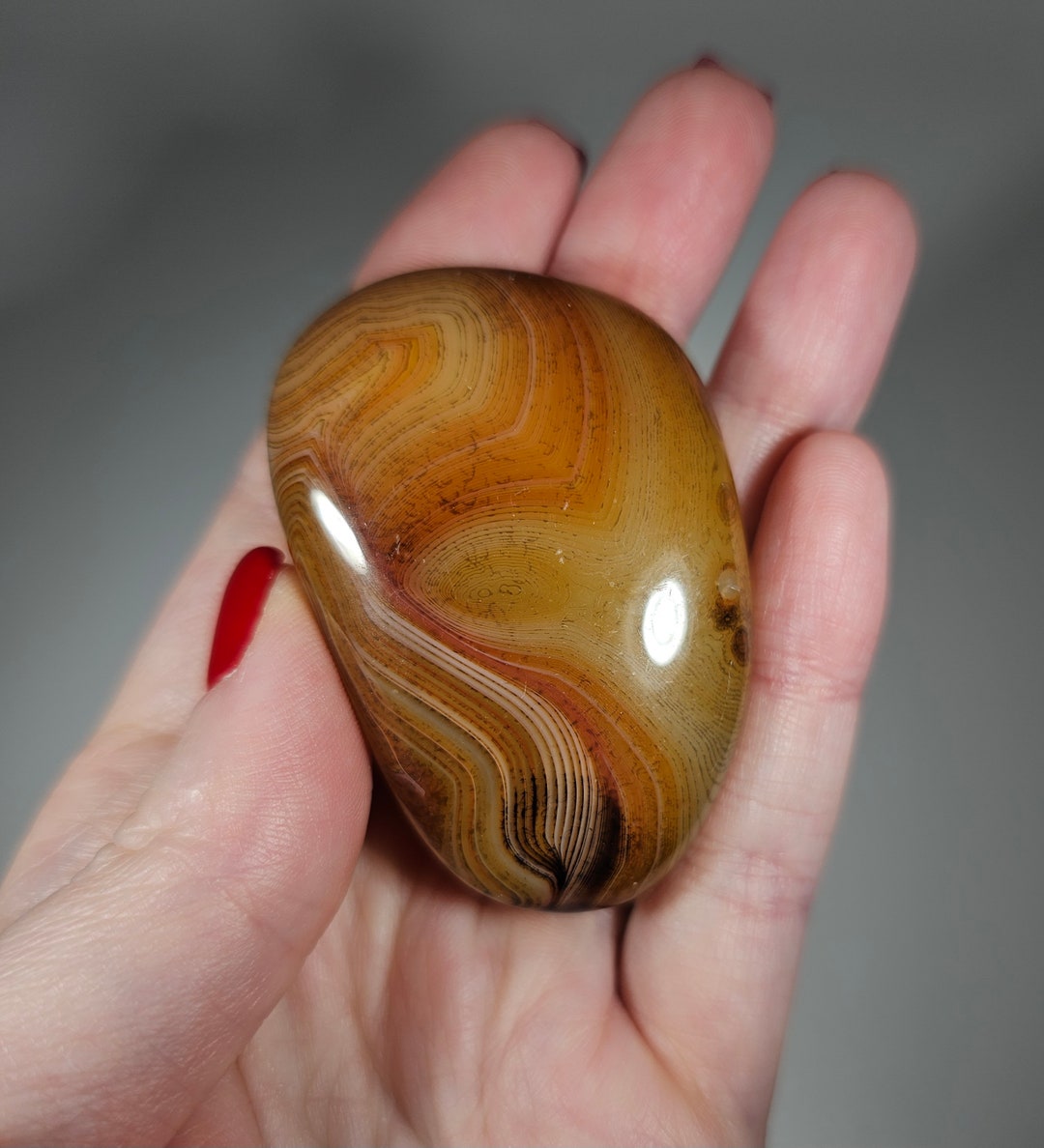 Sardonyx Palm Stone - Etsy