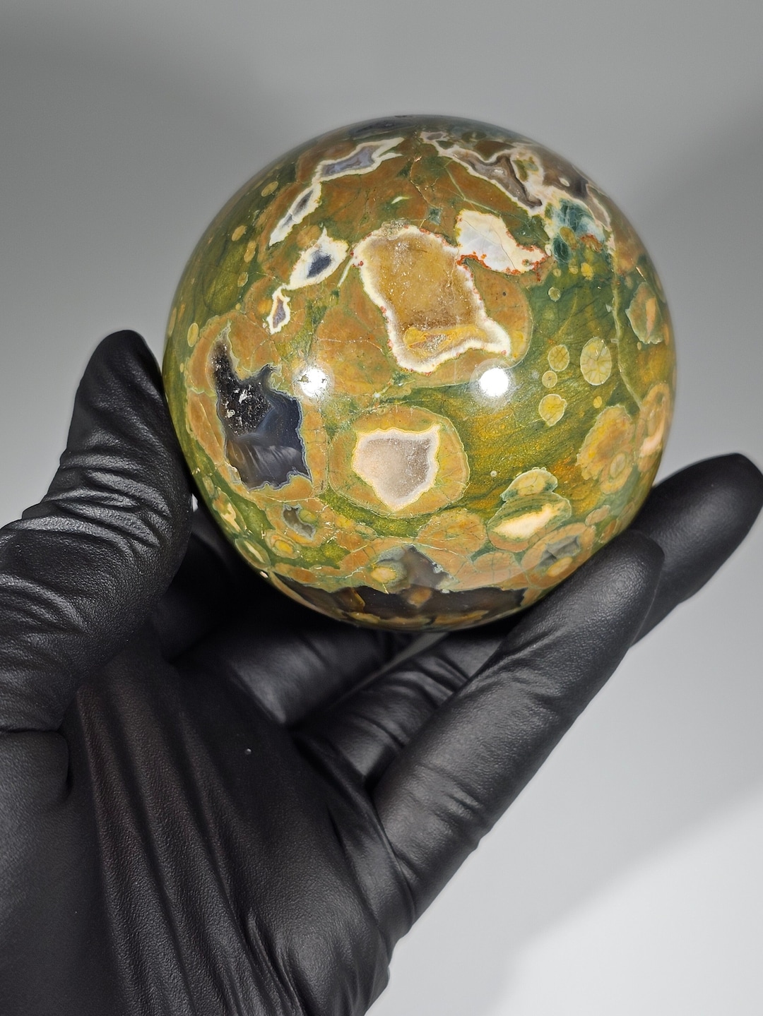 63mm Rainforest Jasper Sphere - Etsy