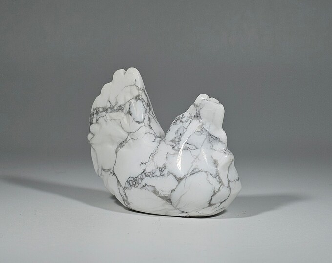 Howlite Chicken Carving 1.6" Tall - Etsy