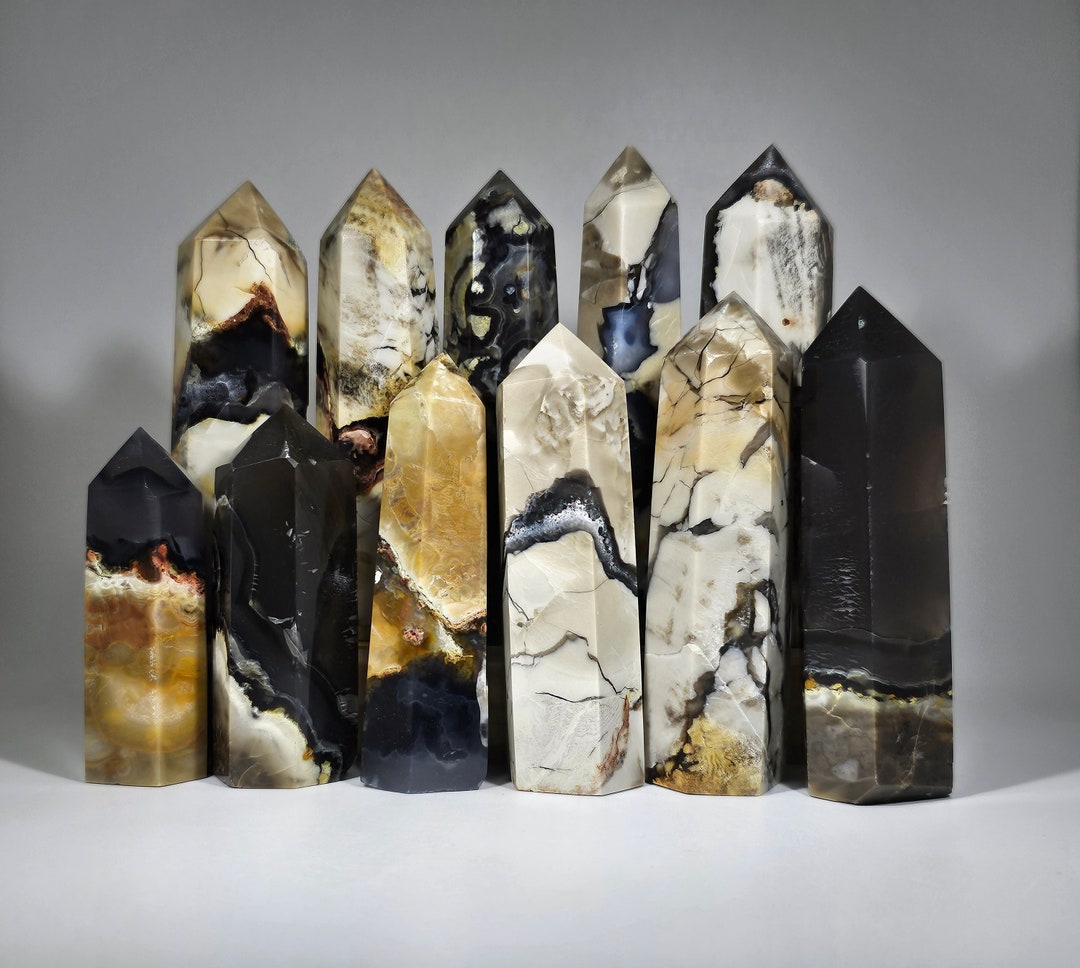 Your Choice Volcano Agate Tower - Etsy