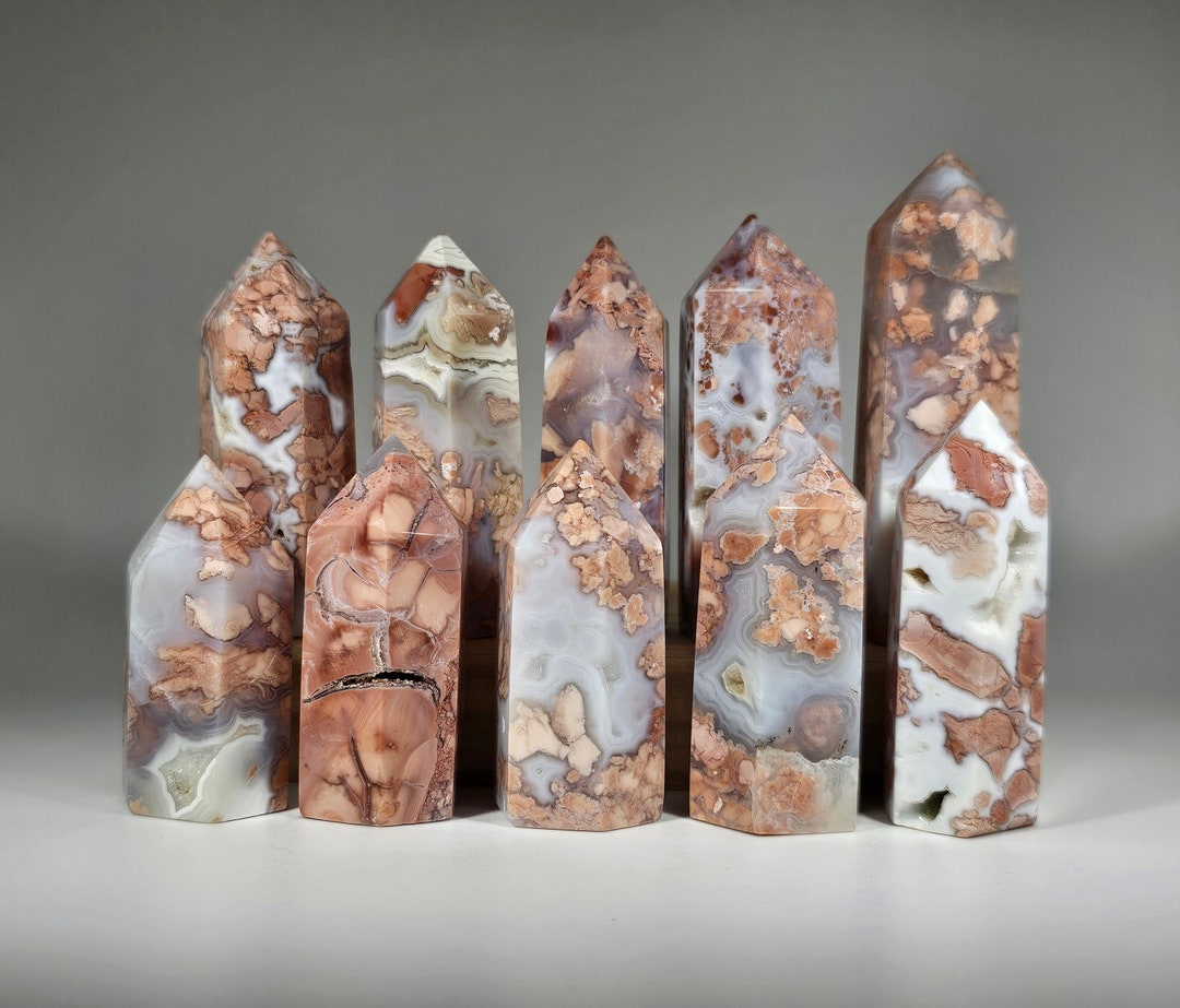 Your Pink Agate Cotton Candy Agate Tower - Etsy