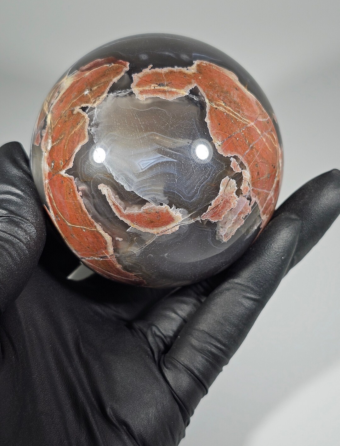 66mm Football Agate Sphere - Etsy