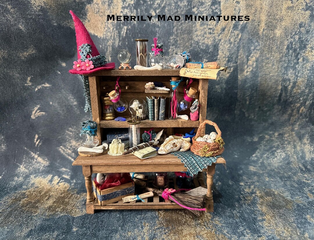 Witches Work Table/bench 1/12th Scale Dolls House Fantasy Miniatures - Etsy
