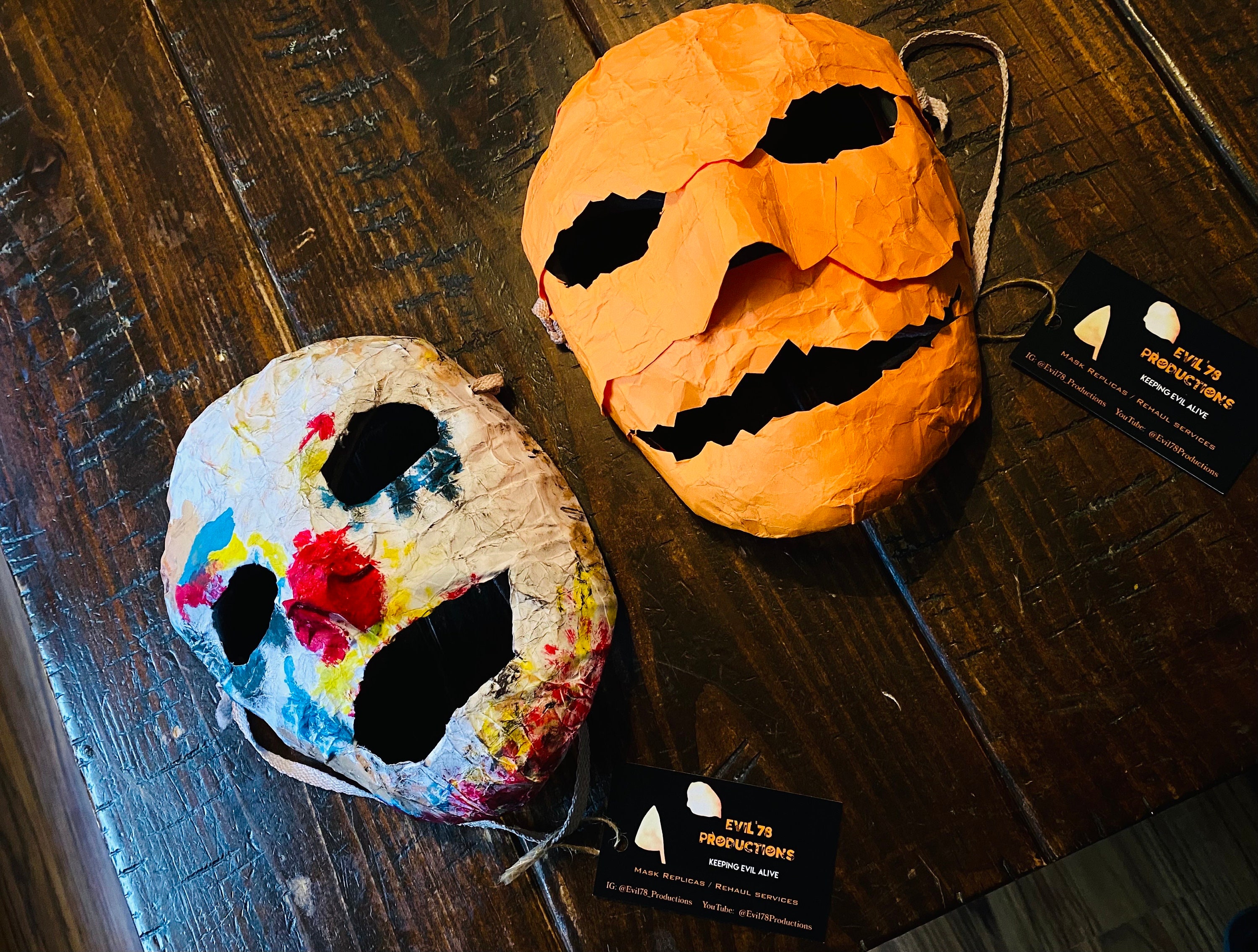 Michael Myers Rob Zombie Halloween 2007 Lot of 2 Papier-mâché Horror ...