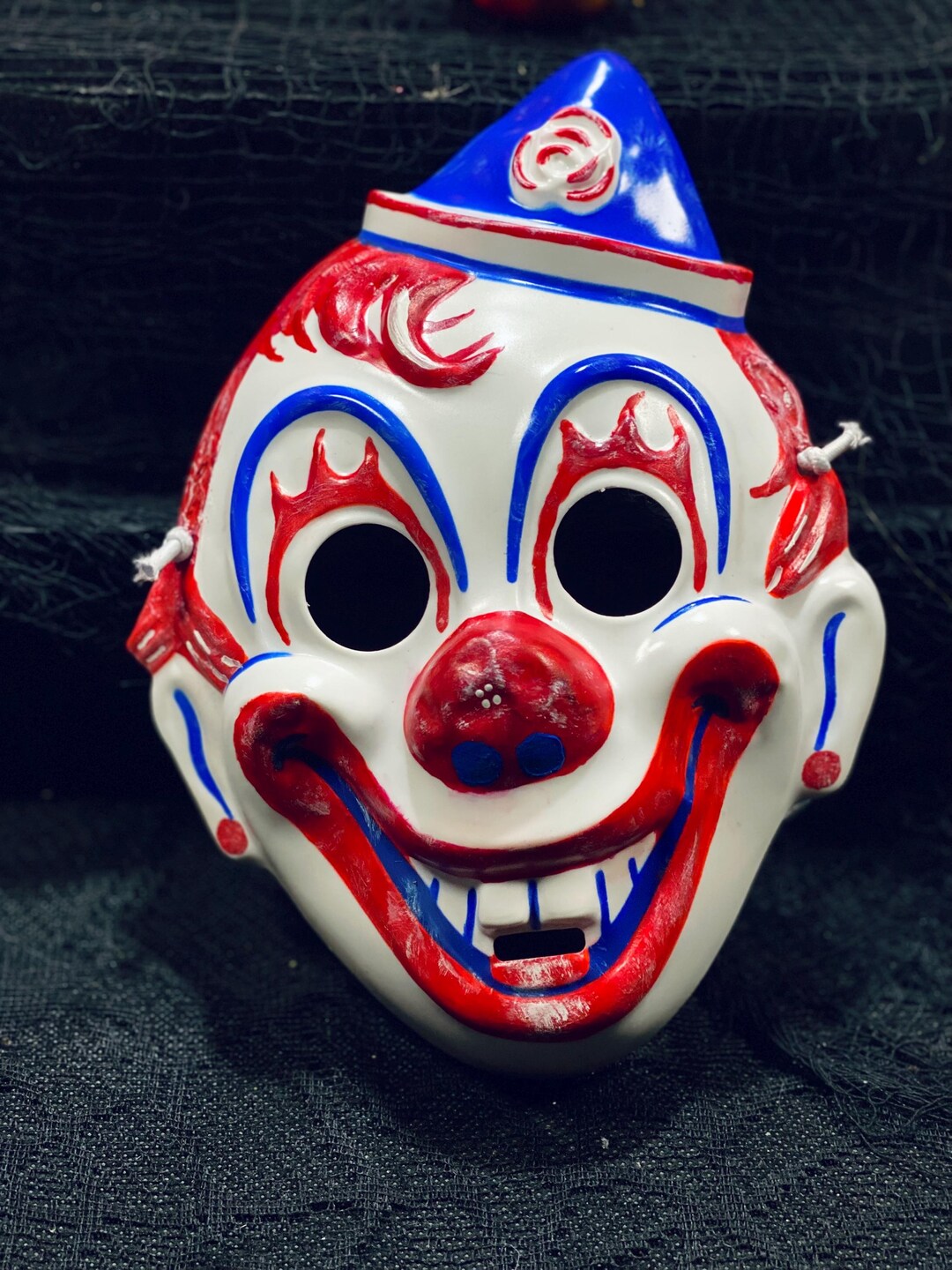 TOTS Rob Zombie’s Halloween Clown Mask Red Paint Rehaul Michael Myers ...