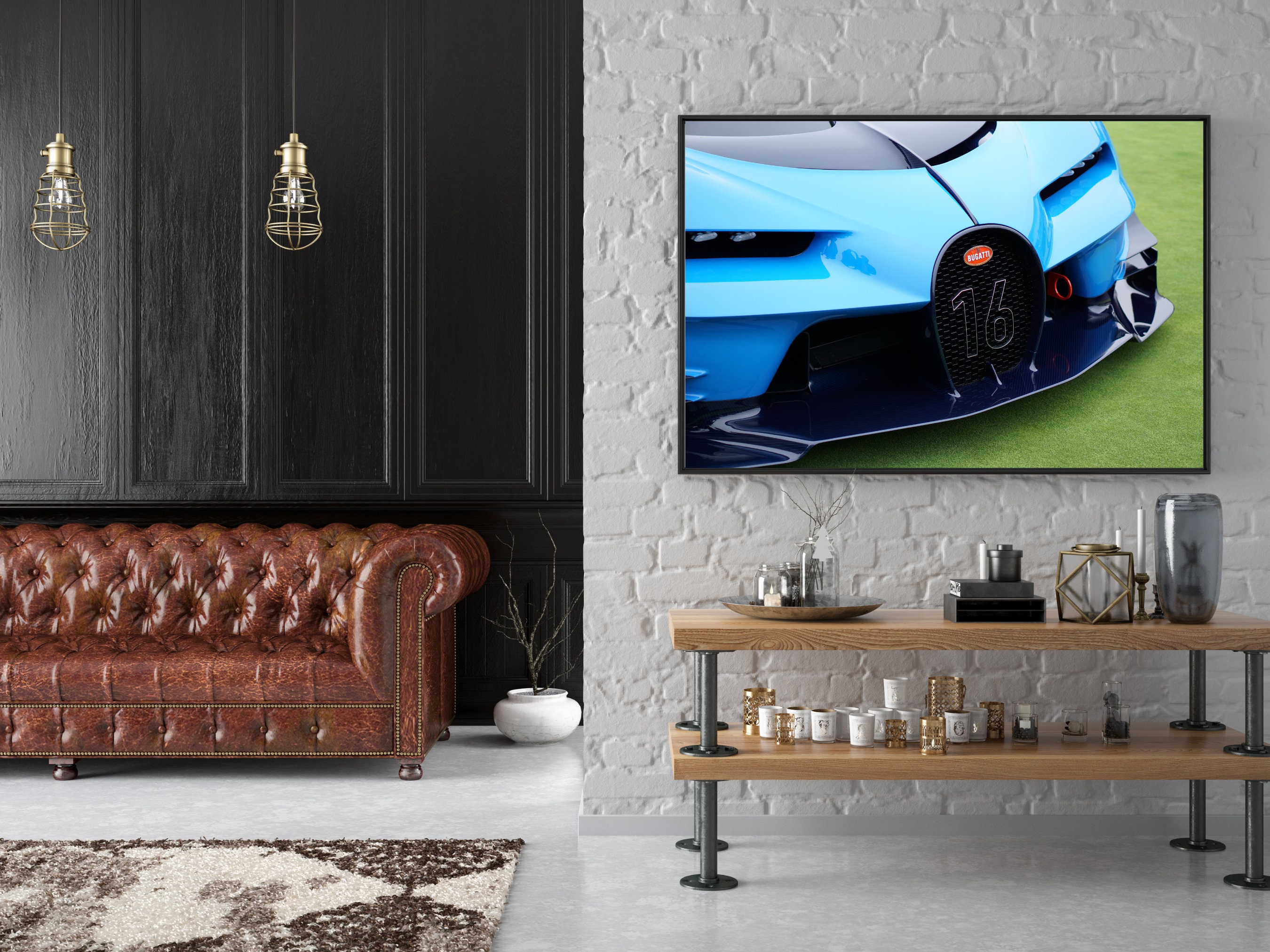 Blue Supercar Automobile Photography Print - Luxury Automobile Wall Art ...