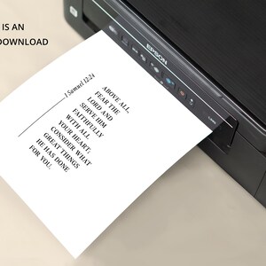 1 Samuel 12: 24 Bible Verse Print, Above All Fear the Lord and Serve ...