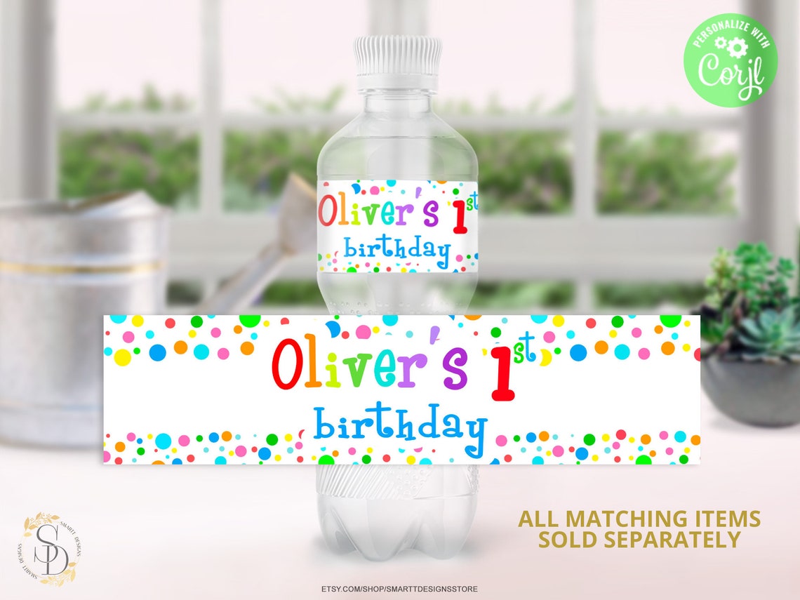 Editable Polka Dots Birthday Thank You Tag Kids Party Favor - Etsy