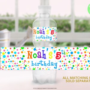 Editable Polka Dots Birthday Thank You Tag Kids Party Favor - Etsy