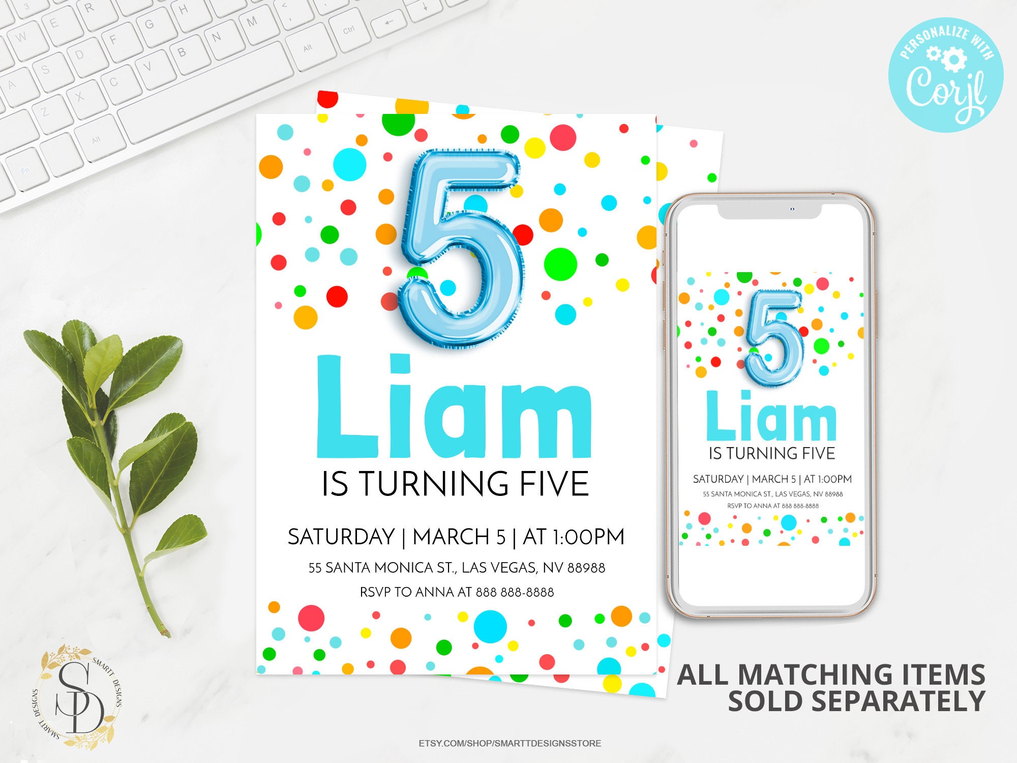 Editable Polka Dots Water Bottle Labels Birthday Party - Etsy