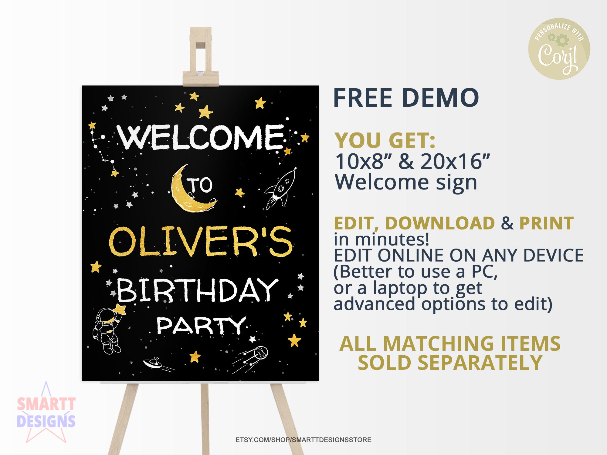 Editable Outer Space Birthday Invitation Template Houston We - Etsy