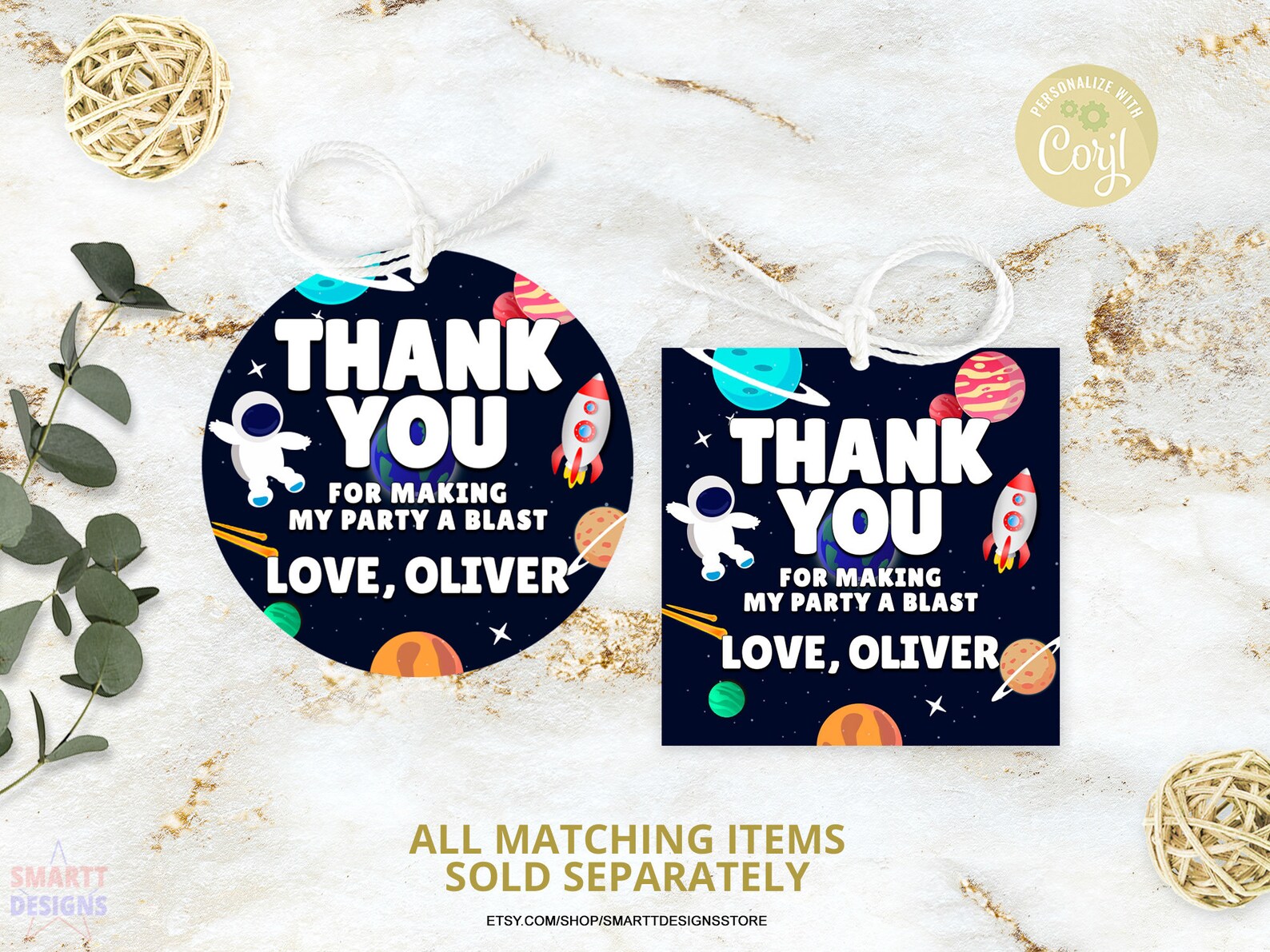 Editable Outer Space Cupcake Toppers, Boy Happy Birthday Planets ...