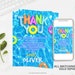 Editable Pool Party Thank You Card Summer Pool Birthday Thank - Etsy