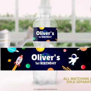 Editable Outer Space Happy Birthday Banner, Personalized Boy First ...