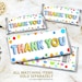 Editable Polka Dots Birthday Thank You Tag, Kids Party Favor Labels ...