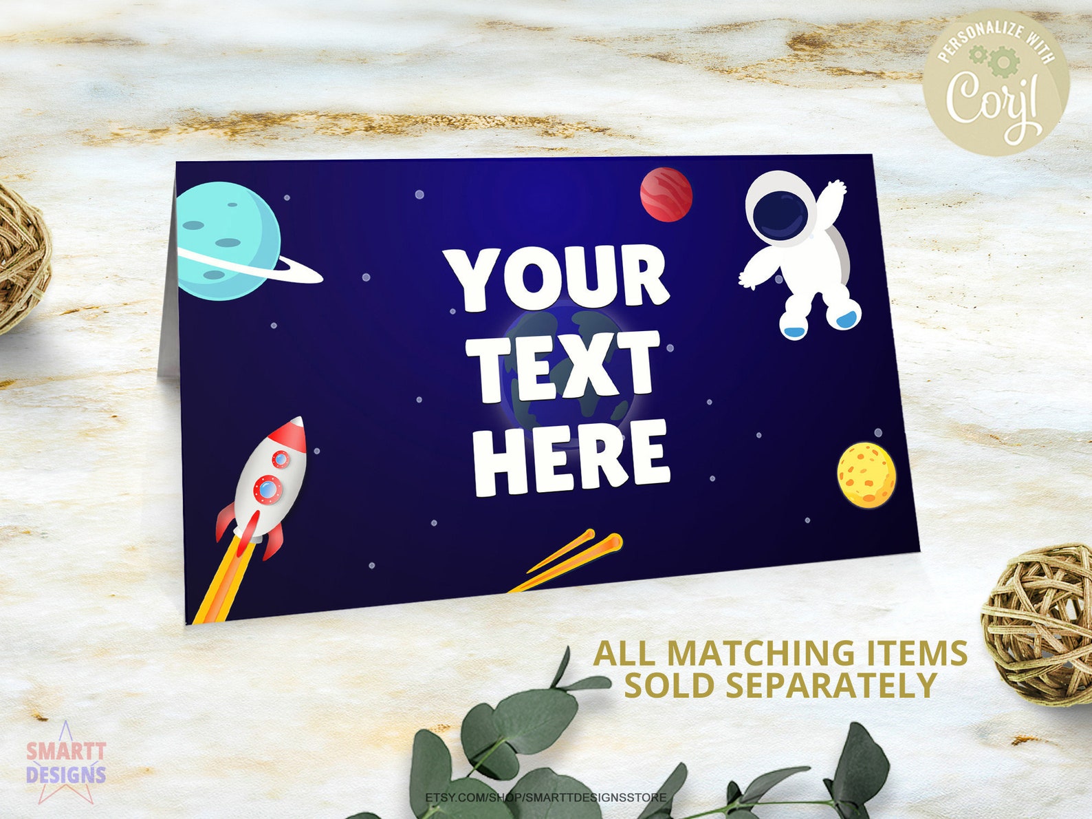 Editable Outer Space Cupcake Toppers, Boy Happy Birthday Planets ...