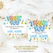 Editable Polka Dots Birthday Thank You Tag, Kids Party Favor Labels ...