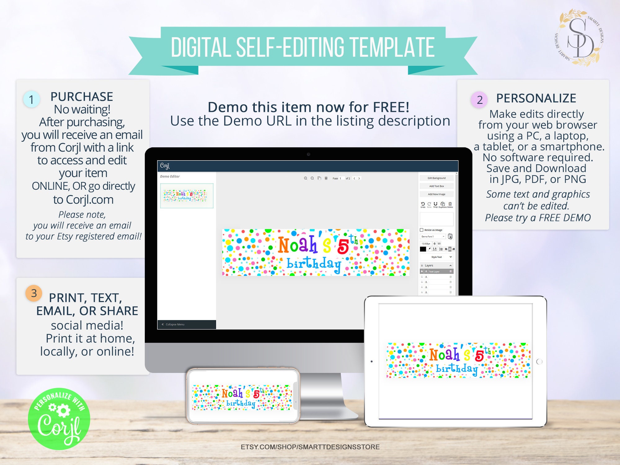 Editable Polka Dots Water Bottle Labels Birthday Party - Etsy