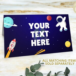 Editable Outer Space Happy Birthday Banner, Personalized Boy First ...