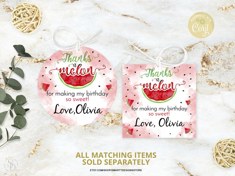 Editable Sweet Melon Summer Party Celebration Bottle Labels - Etsy