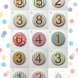 Birthday Number Badge, Age Badge, Patterned Fabric Badge - Etsy