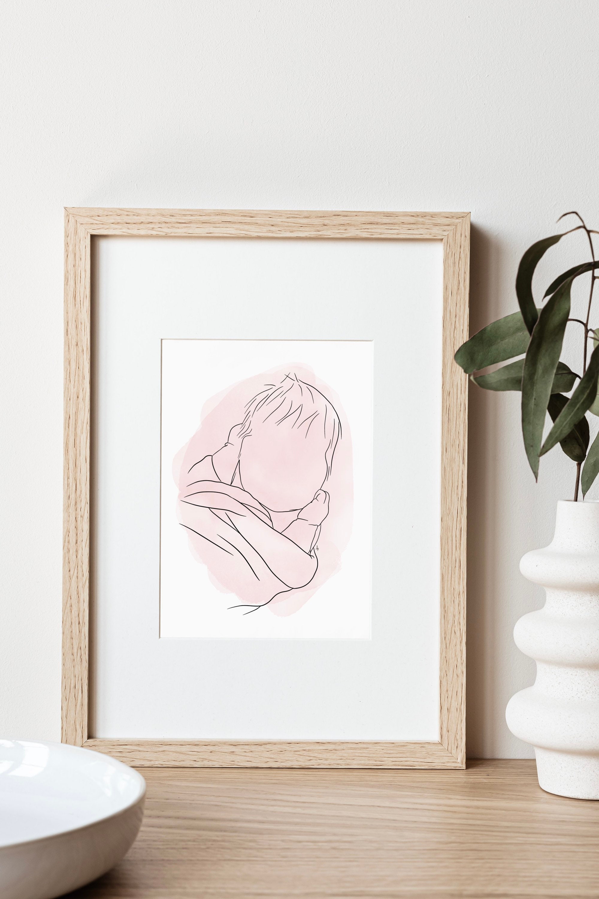 Custom Line Drawing, Digital Illustration, Personalized Portrait From ...