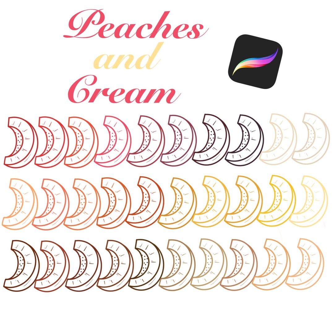 Procreate Color Swatches Peaches And Cream Color Swatches Instant