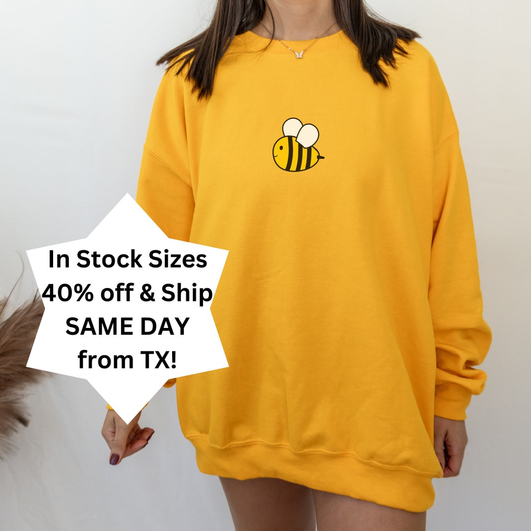Gold Bee Sweatshirt, Bee Tshirt, Cute Bee Sweatshirt, Bumble Bee T ...