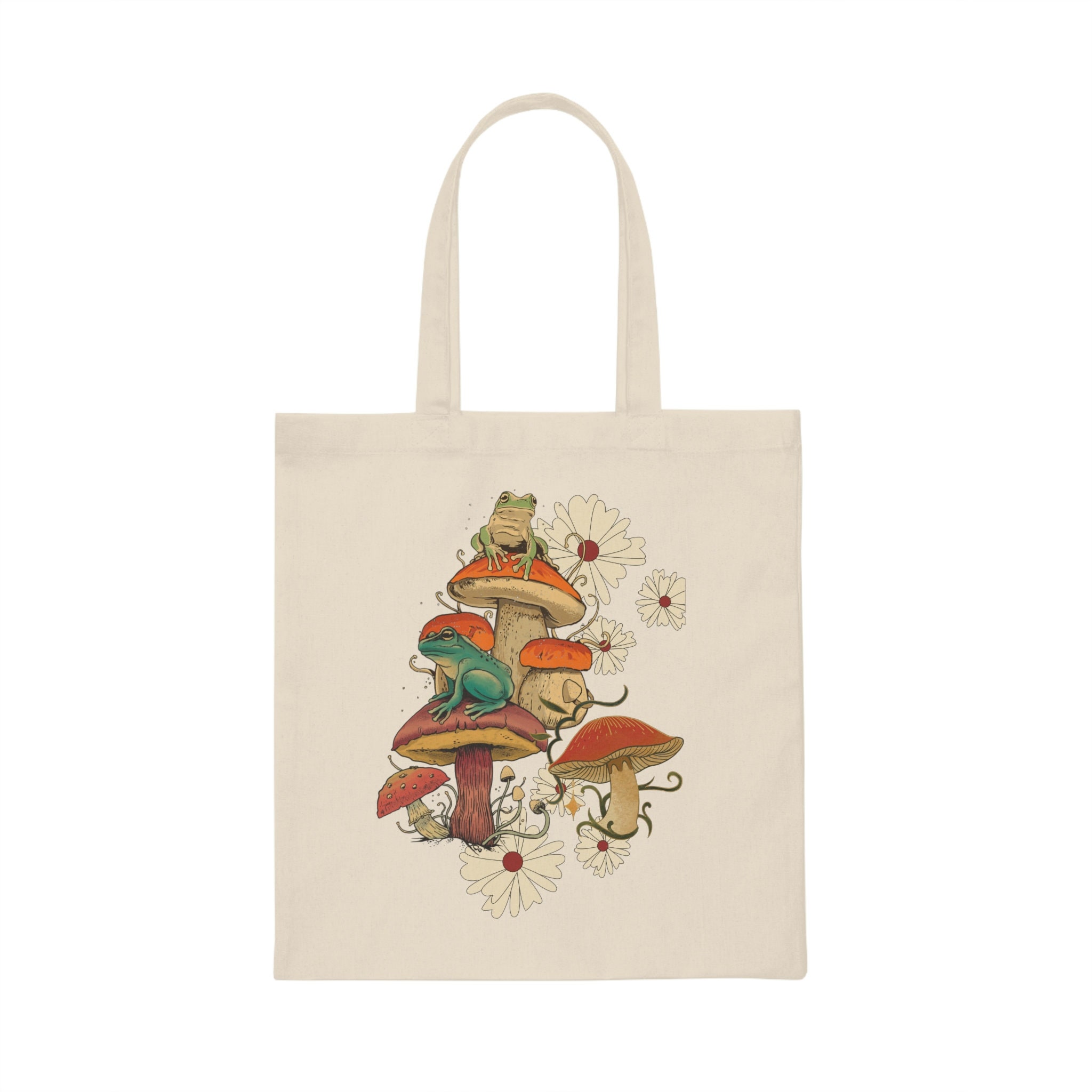 Cottagecore Tote Bag, Tote Bag Aesthetic, Canvas Tote Bag, Mushroom Bag ...