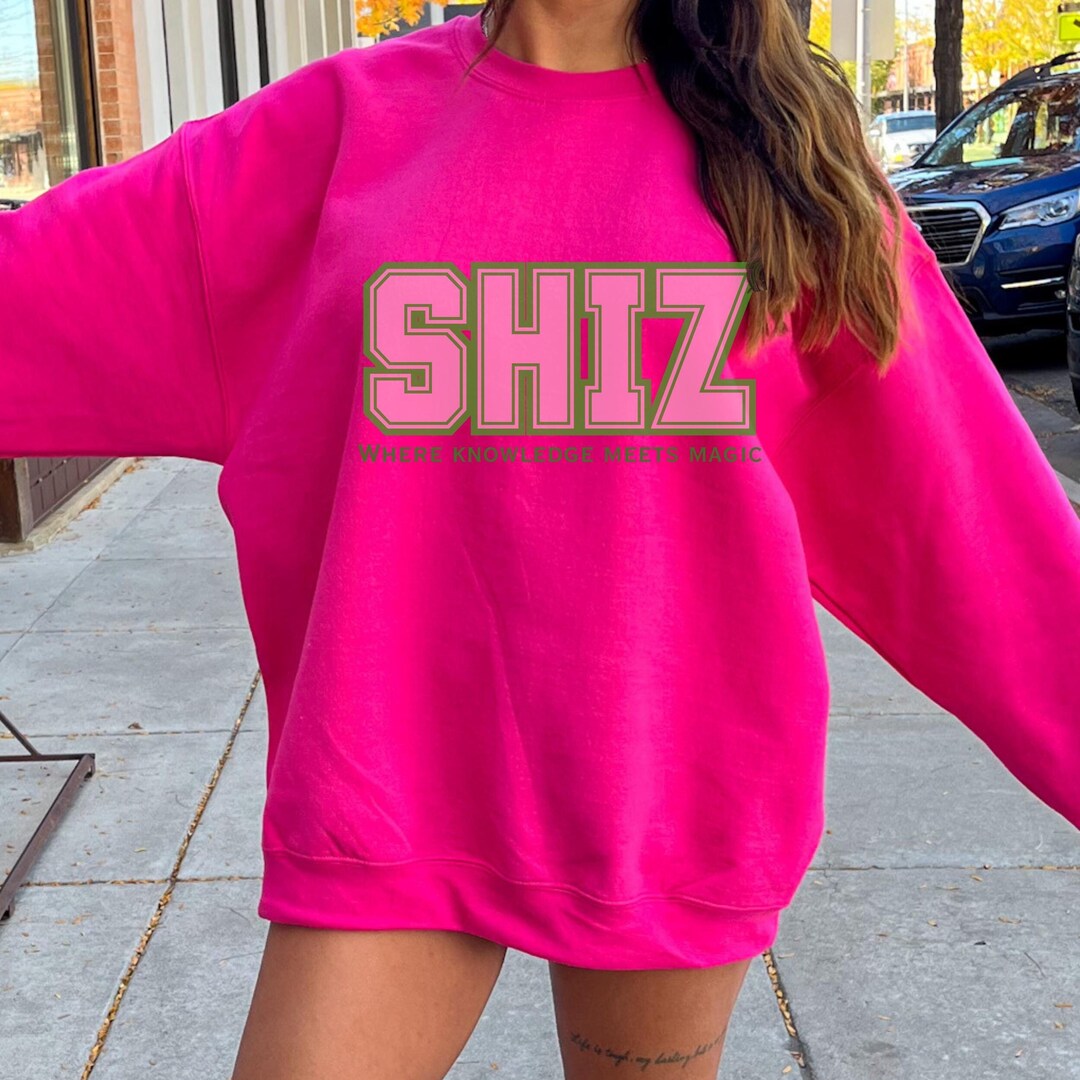 SHIZ University Crewneck Sweatshirt, Where Knowledge Meets Magic Pink ...