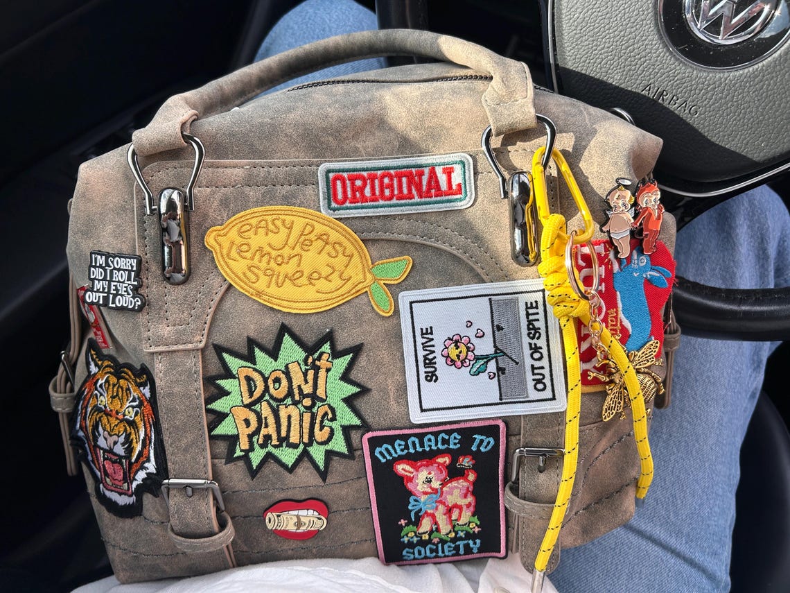 Junk Bag, Vegan Leather Junk Purse, Custom Handbag, Personalized Gift ...