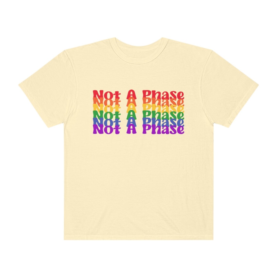 Pride T-shirt Not a Phase Shirt Rainbow Oversized Shirt - Etsy