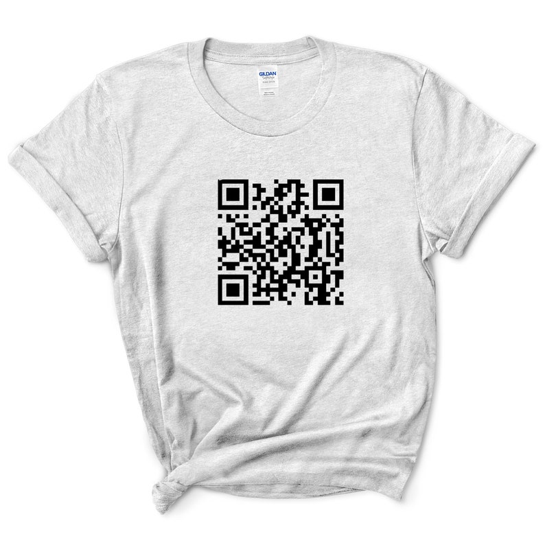 Personalized Qr Code T Shirt Customized Qr Code T Shirt Etsy