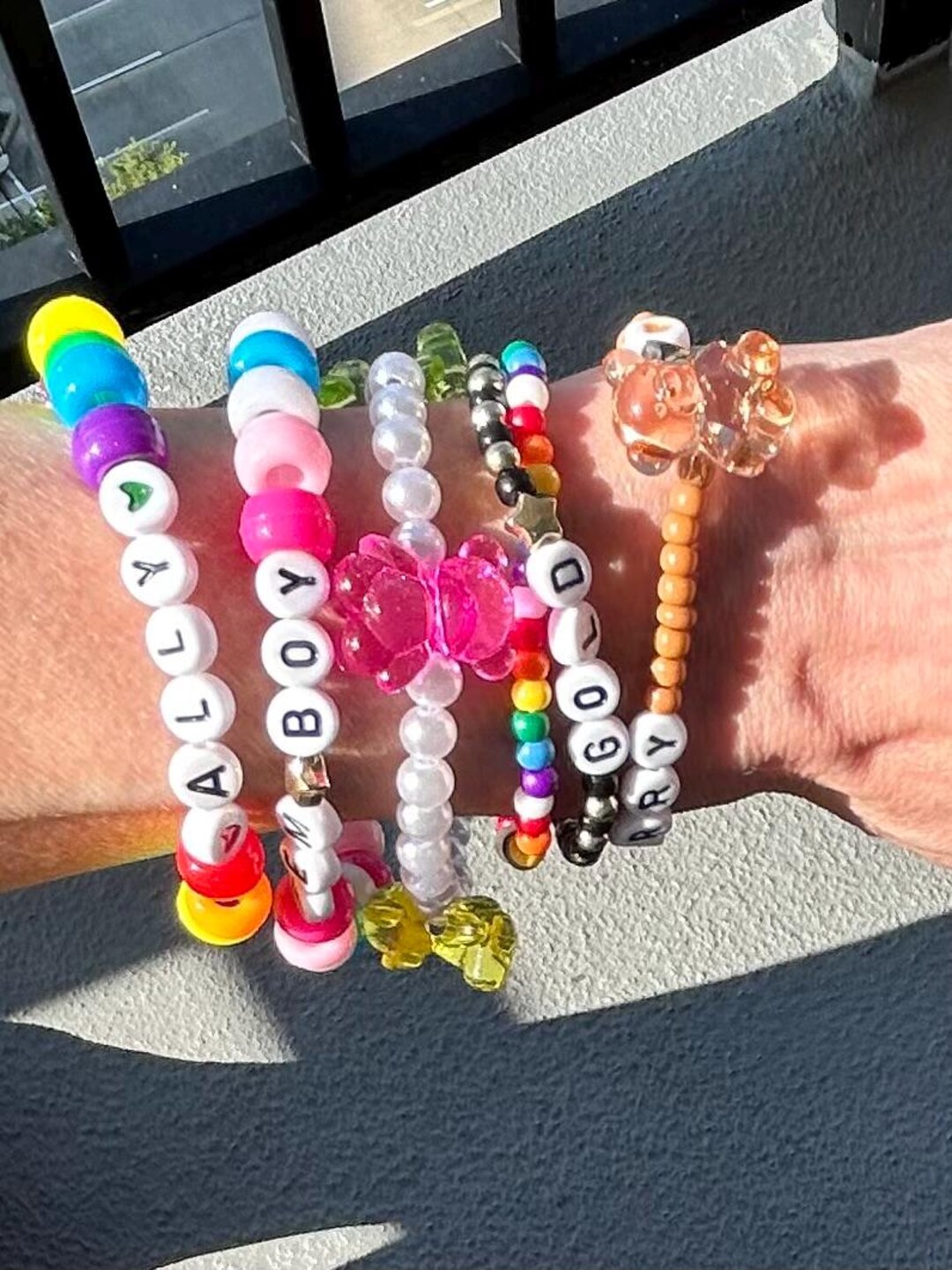 Rainbow Pride Bracelet - Handmade LGBTQ Jewelry, Personalized Beaded ...