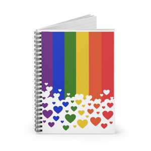 Gay Pride Journal Spiral Notebook - Ruled Line, Journal, Rainbow Cover ...
