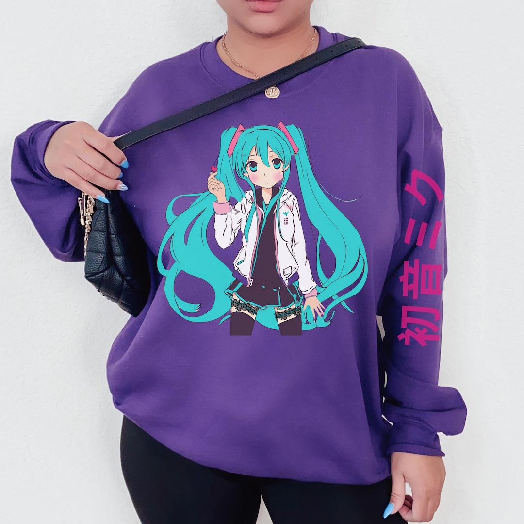 Hatsune Miku Shirt, Anime Crewneck Sweatshirt, Streetwear, Hatsune Miku ...