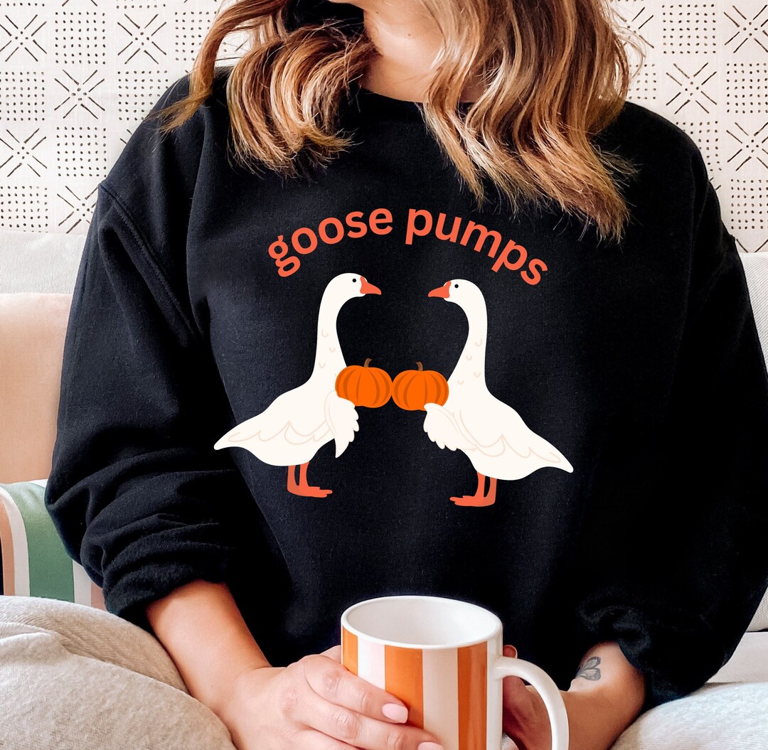 Goose Pumps Halloween Sweatshirt, Cute Halloween Goose Sweater, Silly ...