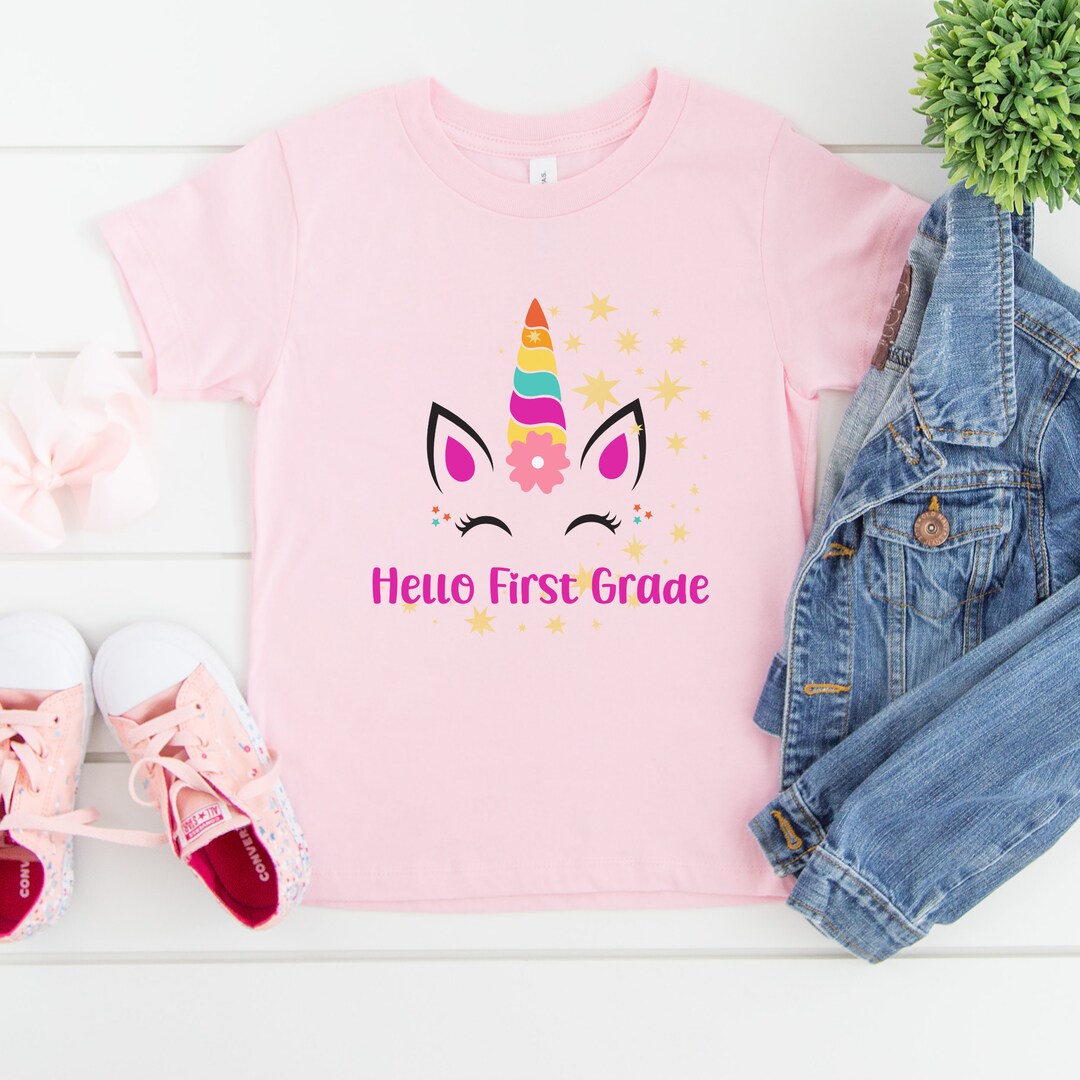 Hello First Grade Tshirt, First Grade T-shirt, Back to School Shirt ...